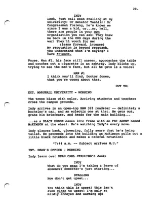 Indiana Jones And The City Of The Gods Frank Darabont script | PPT