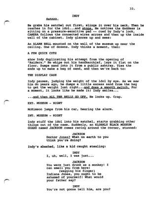 Indiana Jones And The City Of The Gods Frank Darabont script | PPT
