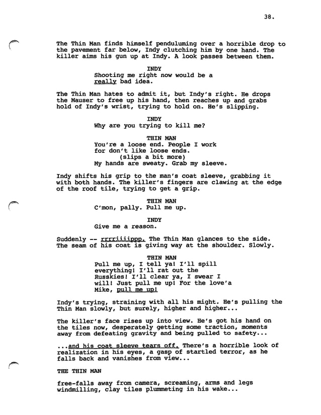 Indiana Jones And The City Of The Gods Frank Darabont script | PPT