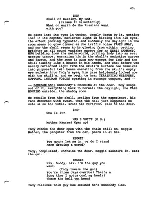 Indiana Jones And The City Of The Gods Frank Darabont script | PPT