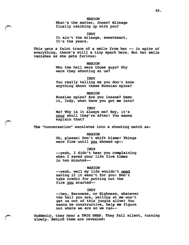 Indiana Jones And The City Of The Gods Frank Darabont script | PPT