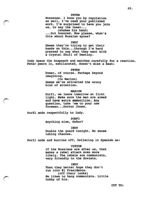 Indiana Jones And The City Of The Gods Frank Darabont script | PPT