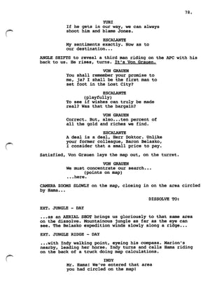 Indiana Jones And The City Of The Gods Frank Darabont script | PPT