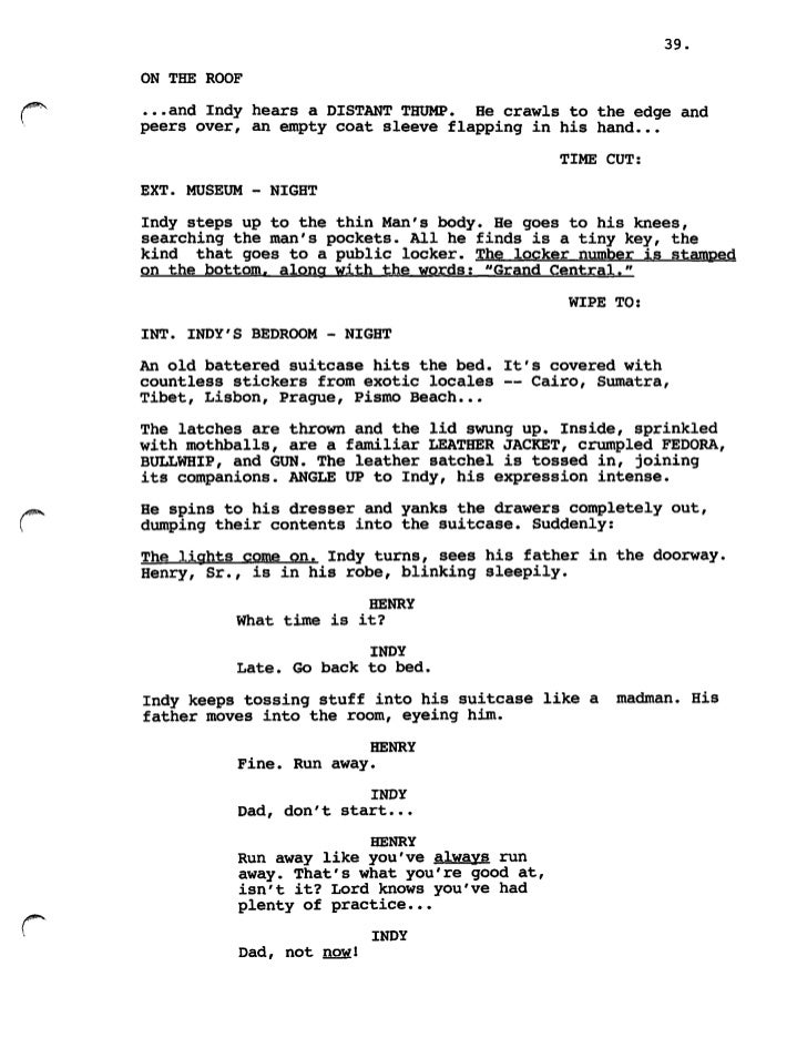 Indiana Jones And The City Of The Gods Frank Darabont script
