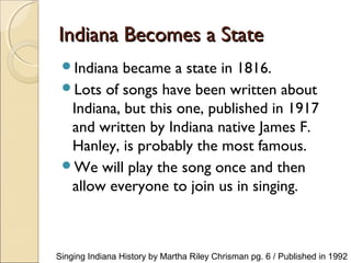Indiana Music - A Historical Overview | PPT