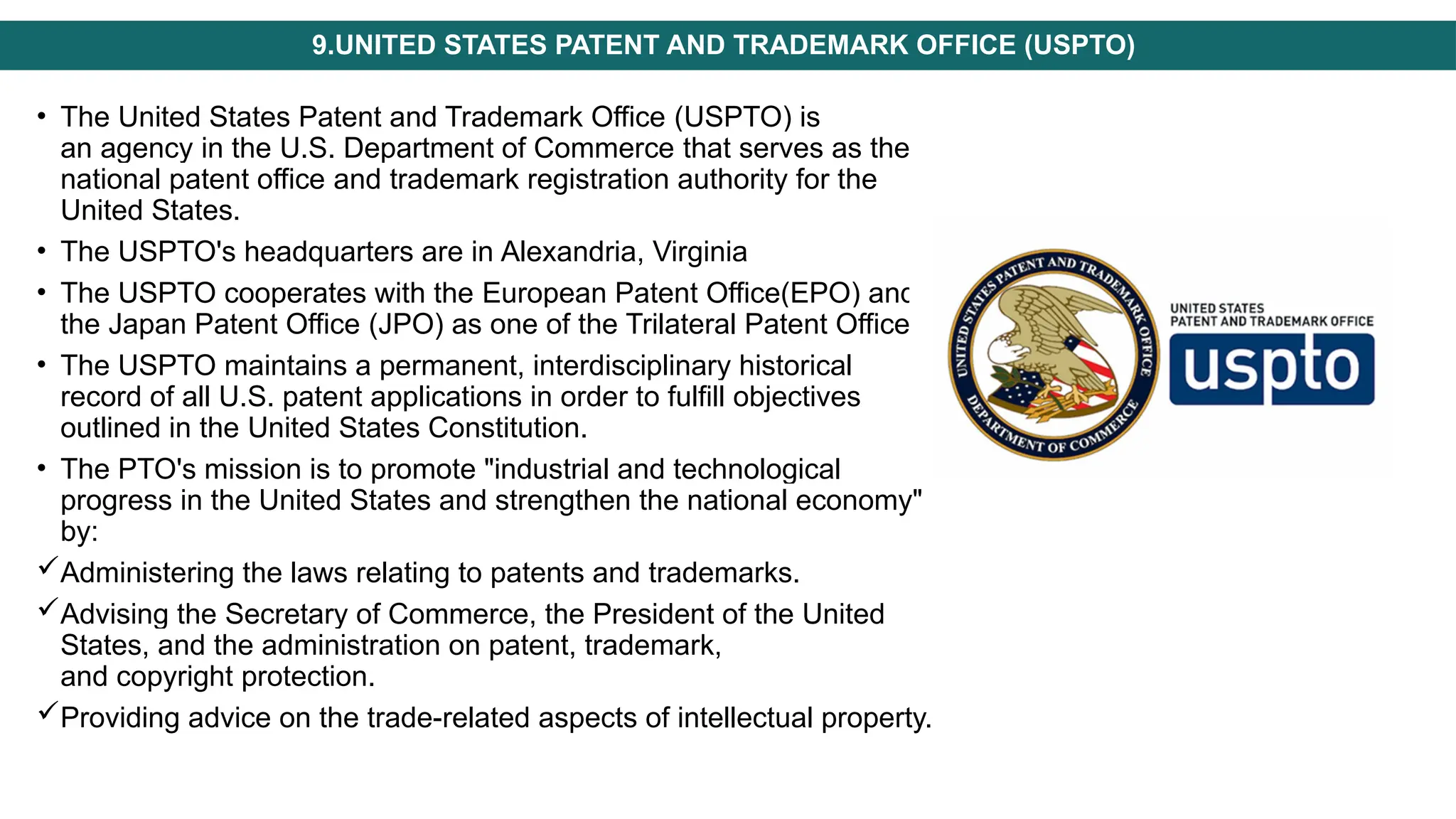 INDIAN AND INTERNATIONAL AGENCIES FOR IPR & PATENTING.pptx