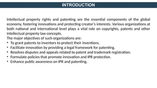 INDIAN AND INTERNATIONAL AGENCIES FOR IPR & PATENTING.pptx