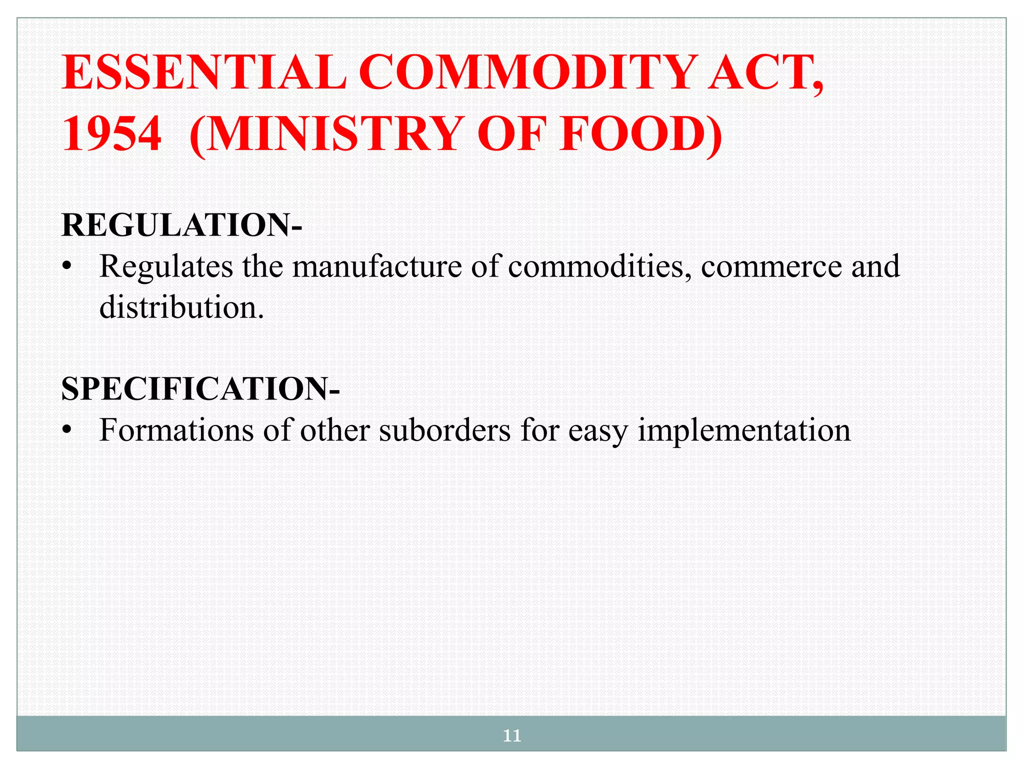 Indian and international food laws | PPTX