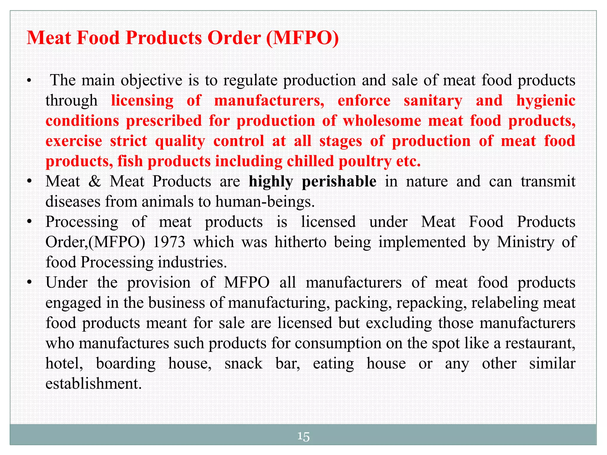 Indian and international food laws | PPTX