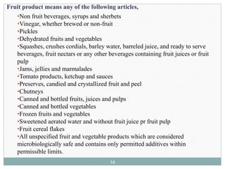 Indian and international food laws | PPTX