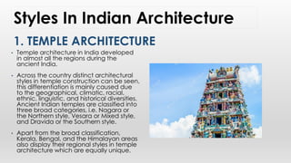 Indian architecture - CULTURAL AND POLITICAL STUDIES | PPT