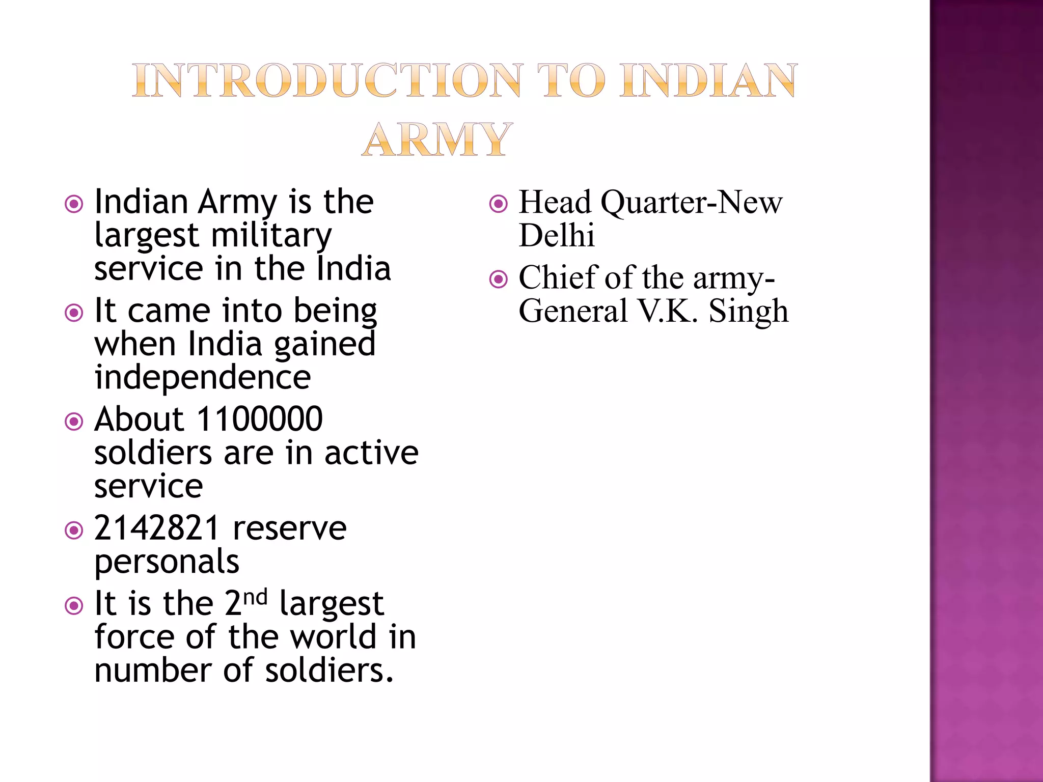 Indian army | PPTX