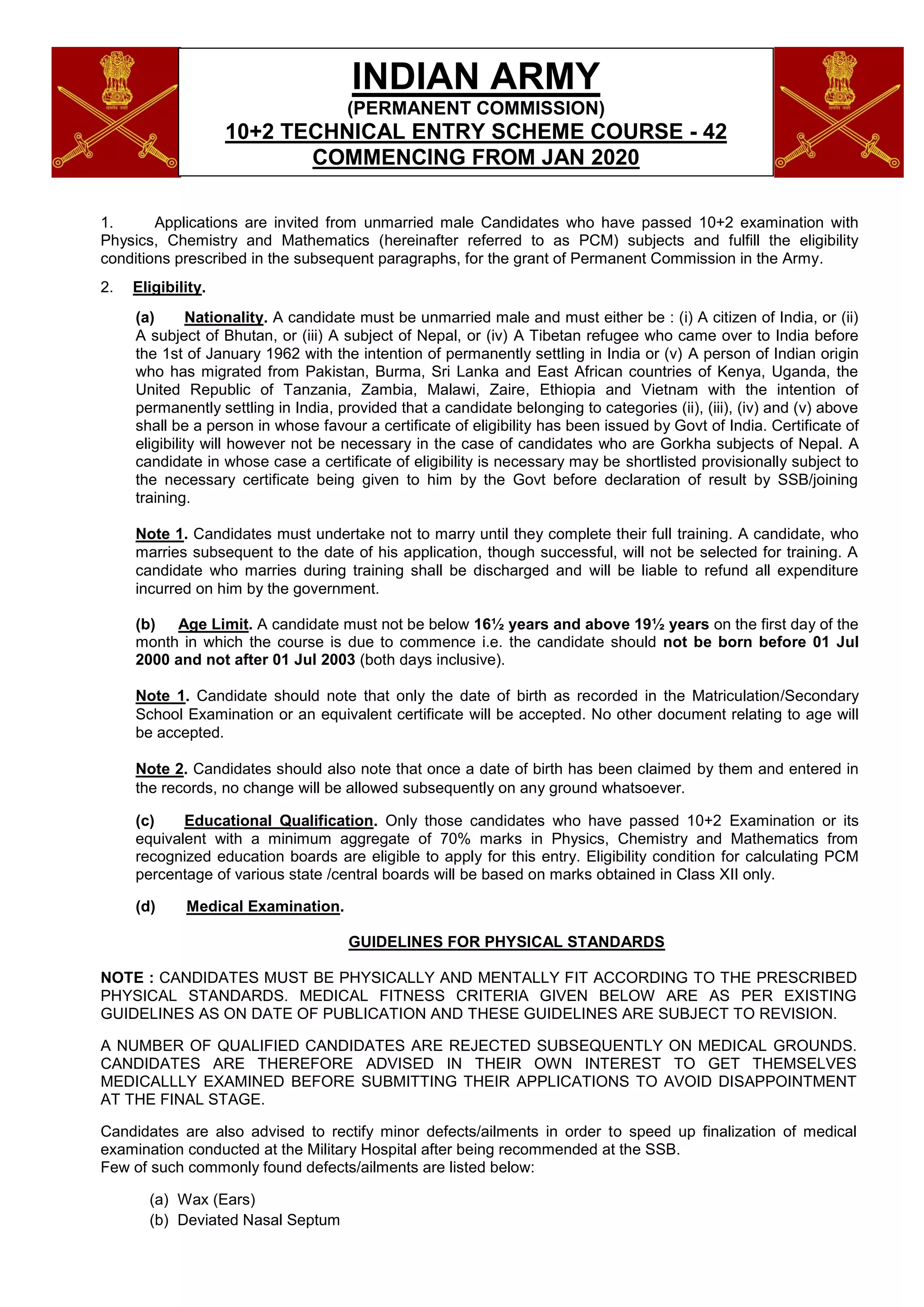 Indian army tech entry | PDF
