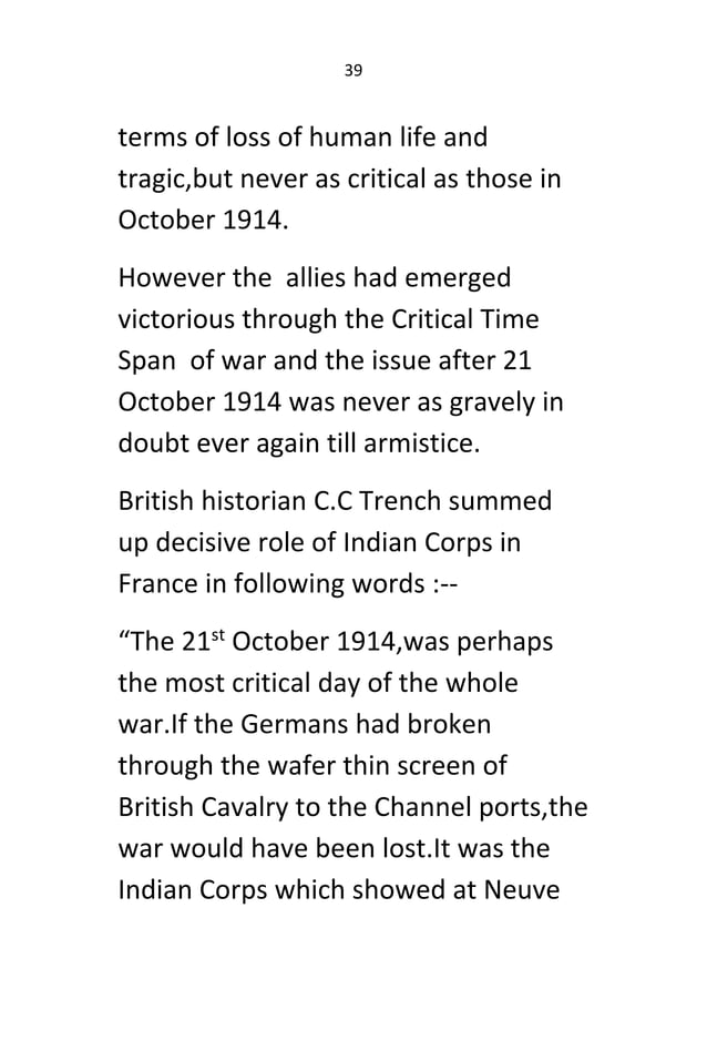 Indian Army in First World War- For Layman | PDF