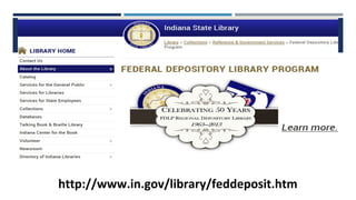 Indiana State Data Center: Access to the Data You Need | PPT