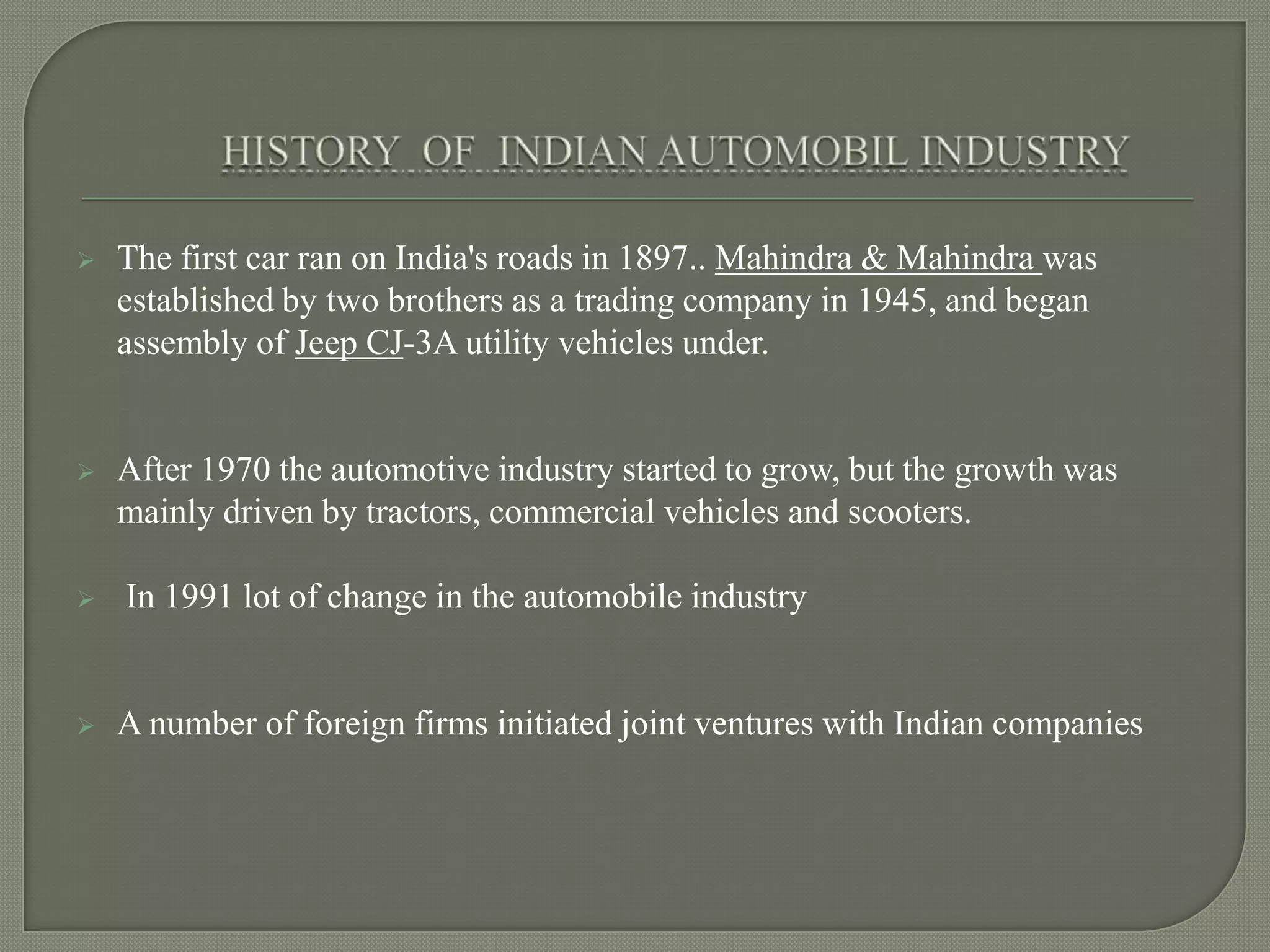 Indian automobile industry | PPT