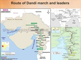 Gandhi Salt March Map