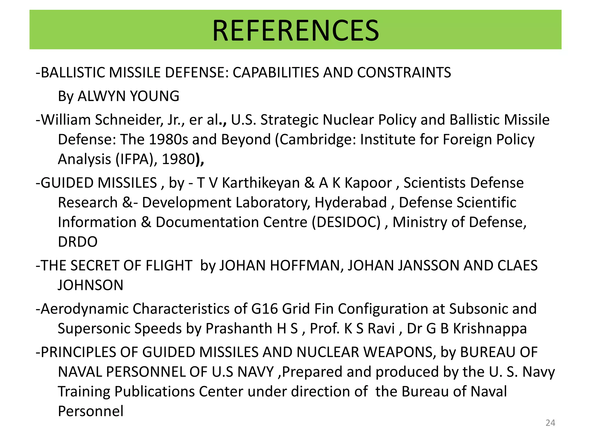Ballistic missile defense system | PPTX