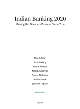 Indian banking 2030 | PDF | Business Banking & Finance | Business