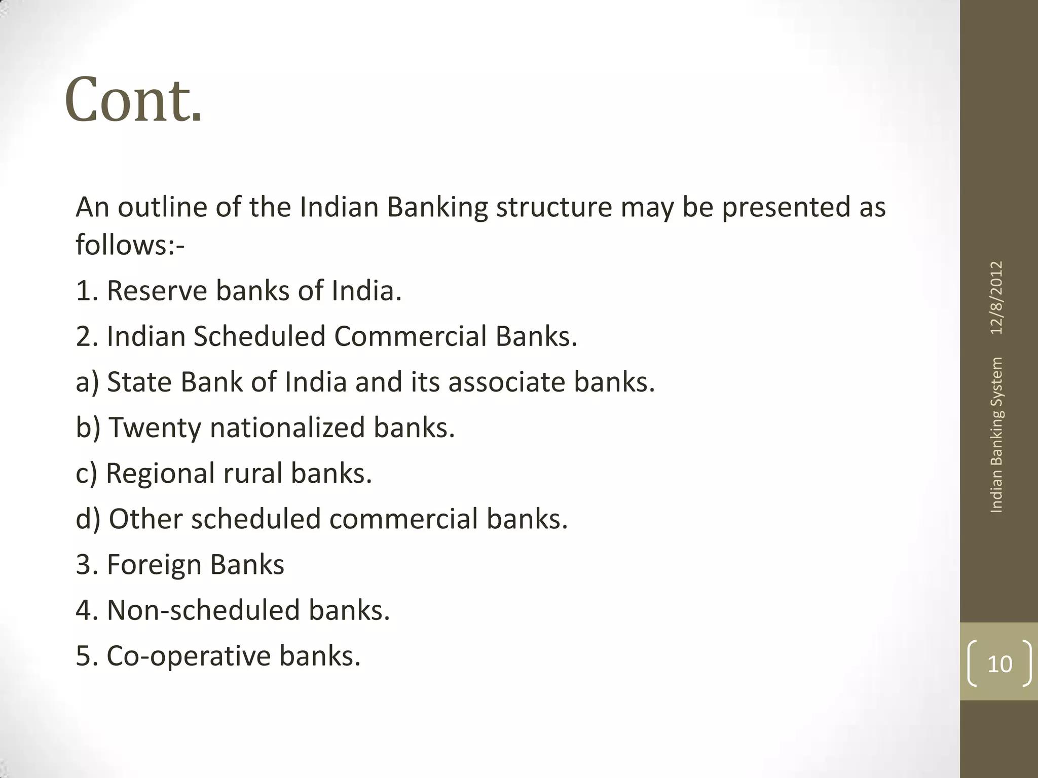 Indian banking system | PPTX