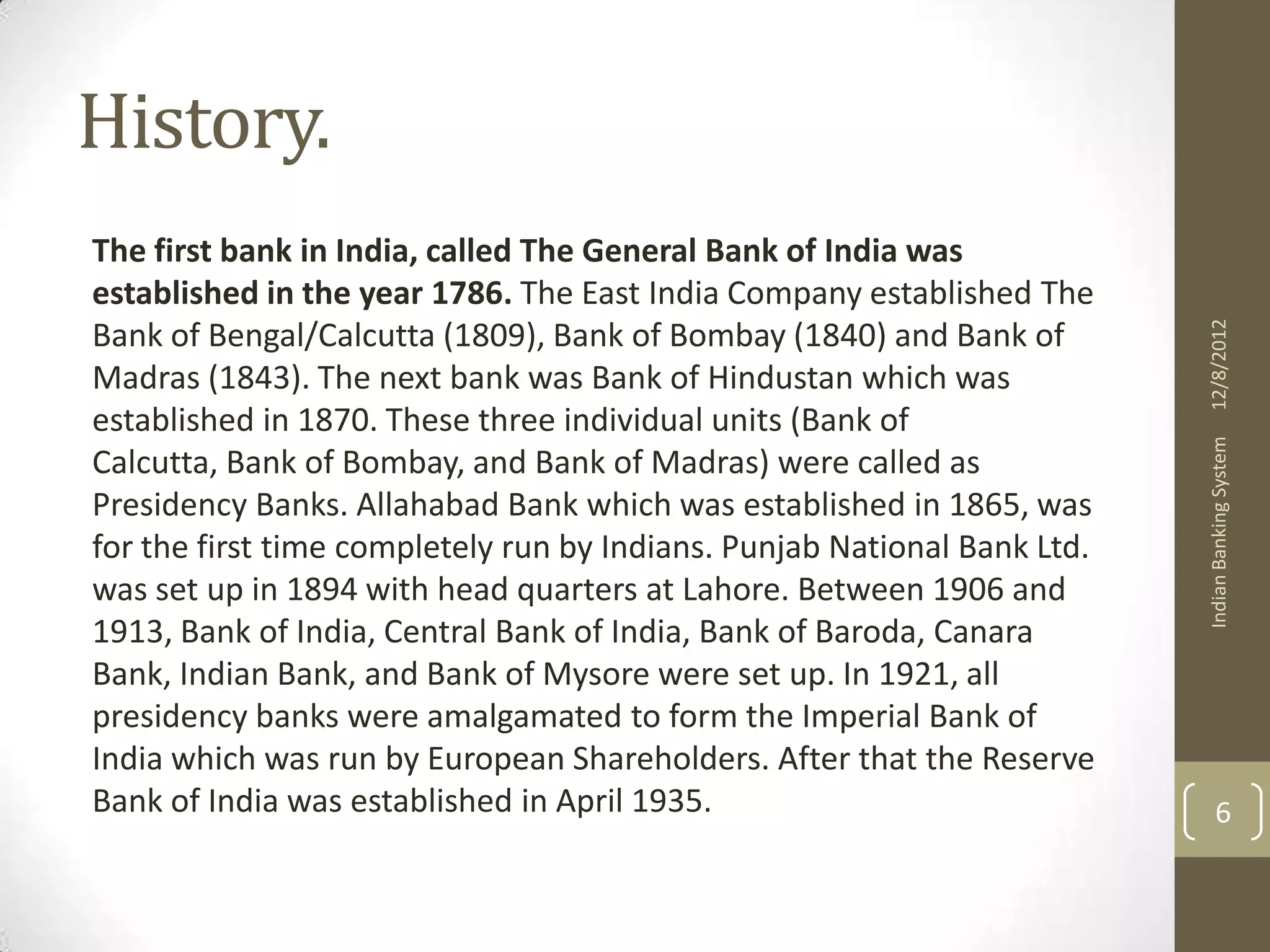 Indian banking system | PPTX