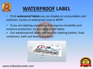 Asia's Biggest Manufacturer of Barcode Labels | PPT