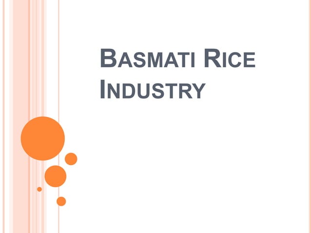 basmati rice industry | PPT