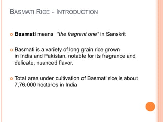 basmati rice industry | PPT