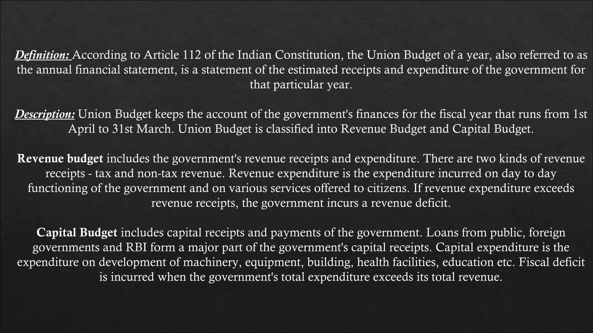 Indian budget ppt | PPT