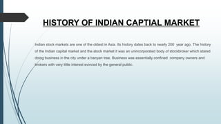 Indian captial market in india ppt | PPT