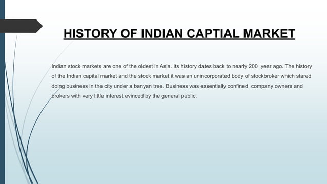Indian captial market in india ppt | PPT