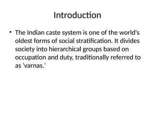 Indian_Caste_System simple explained cbse | PPTX