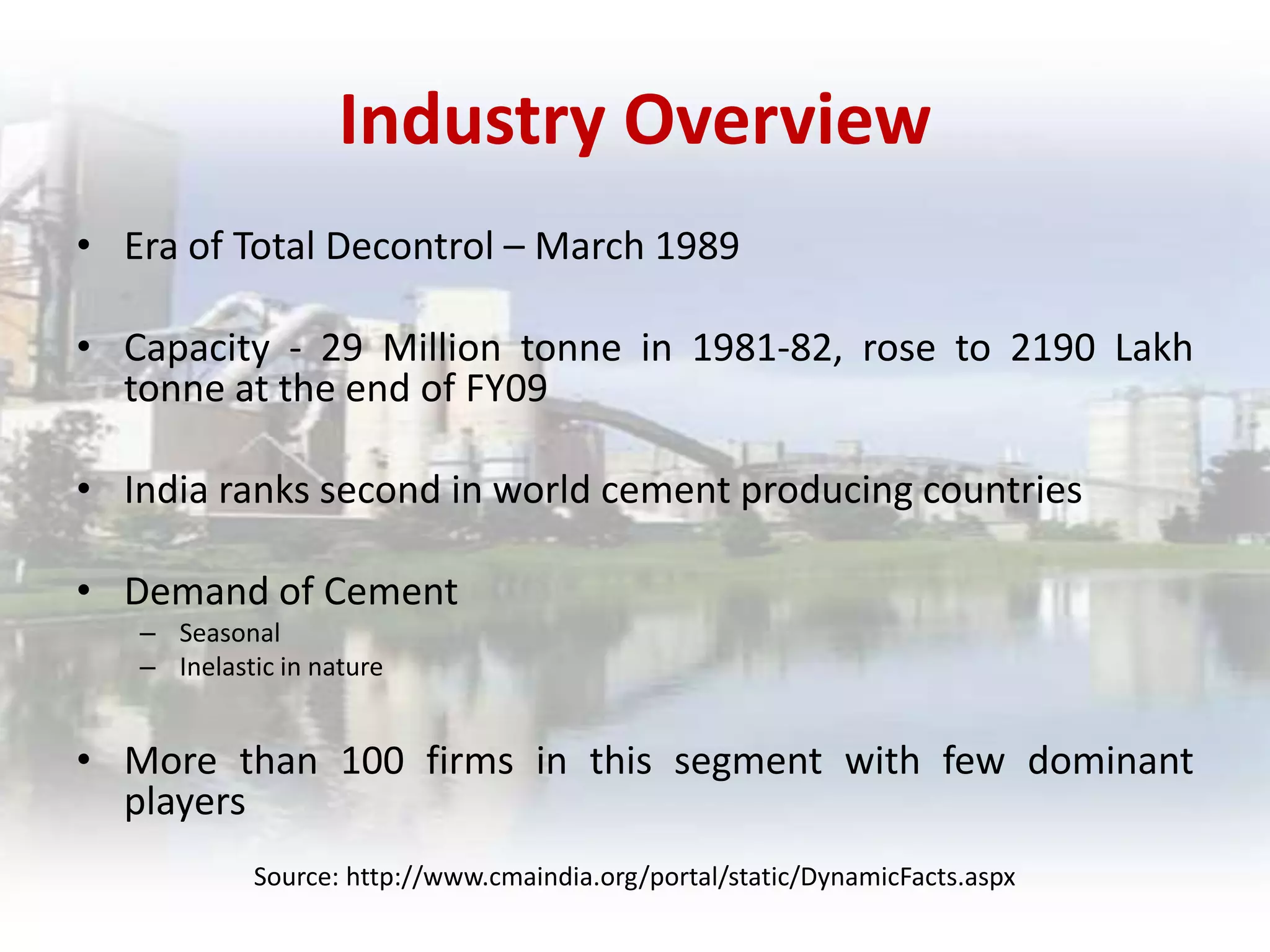 Indian cement industry | PPTX