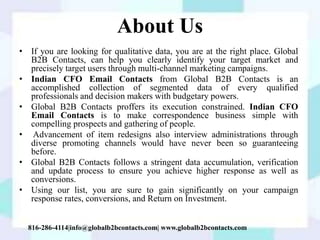 Indian cfo email contacts | PPTX