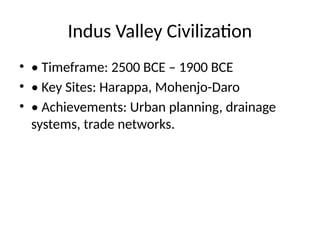 Indian Civilization And Their Importance Presentation Pptx
