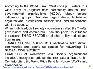Indian Civil Society & Global Civil society | PPTX
