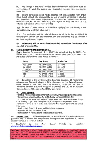 Indian coast guard advertisement | PDF