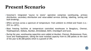 Indian cold chain logistics industry and snowman logistics | PDF