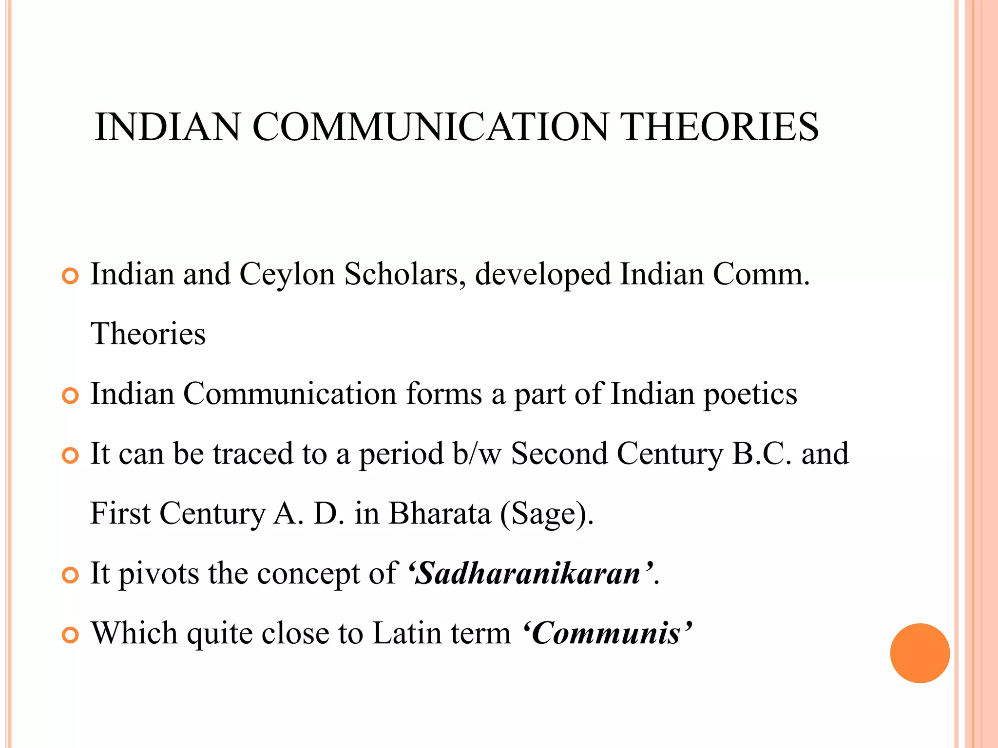 Indian comm. theories & barriers of communication 12.09.2017-ppt | PPTX