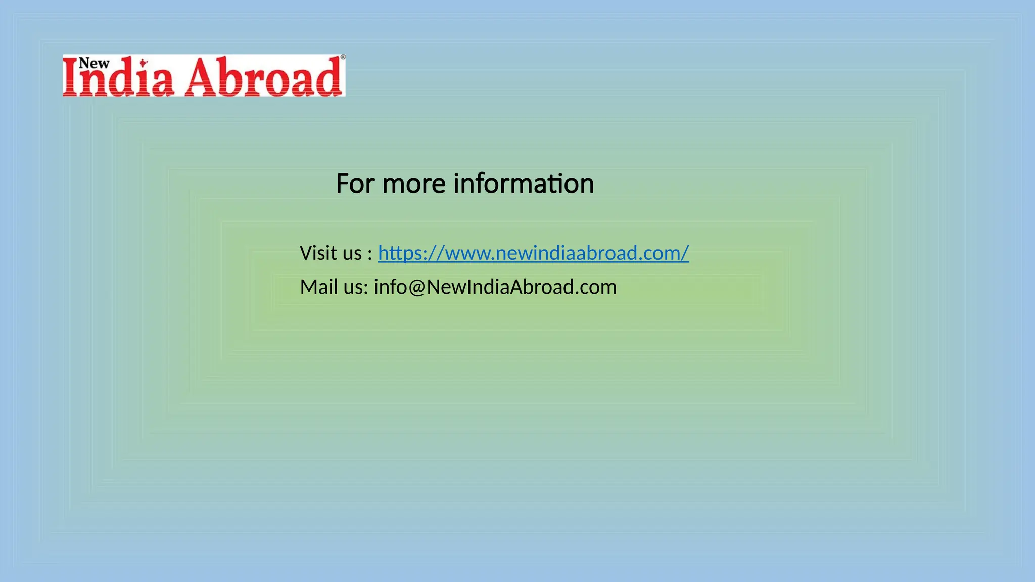 Connecting the Indian Community Abroad – New India Abroad | PPTX