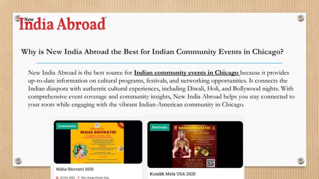 Indian Community Events in Chicago | pptx | PPT