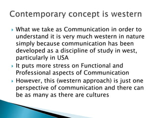 Indian Concept of Communication | PPTX