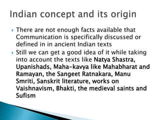 Indian Concept of Communication | PPTX