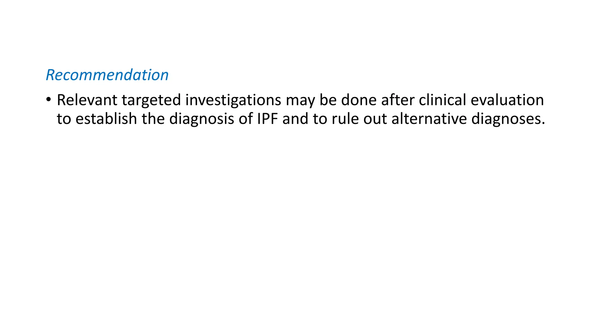 Indian consensus statement for the diagnosis and management of IPF ...