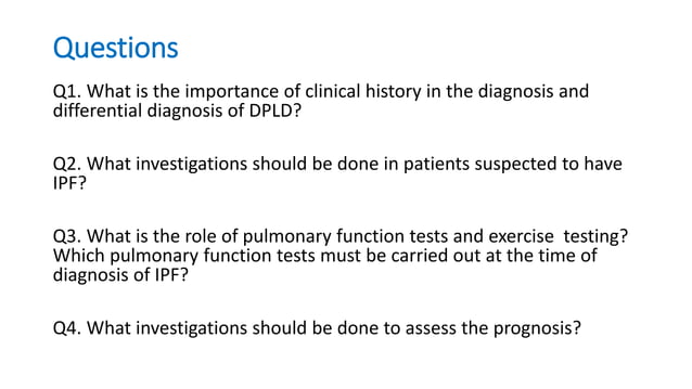 Indian consensus statement for the diagnosis and management of IPF | Jindal chest clinic | PPT