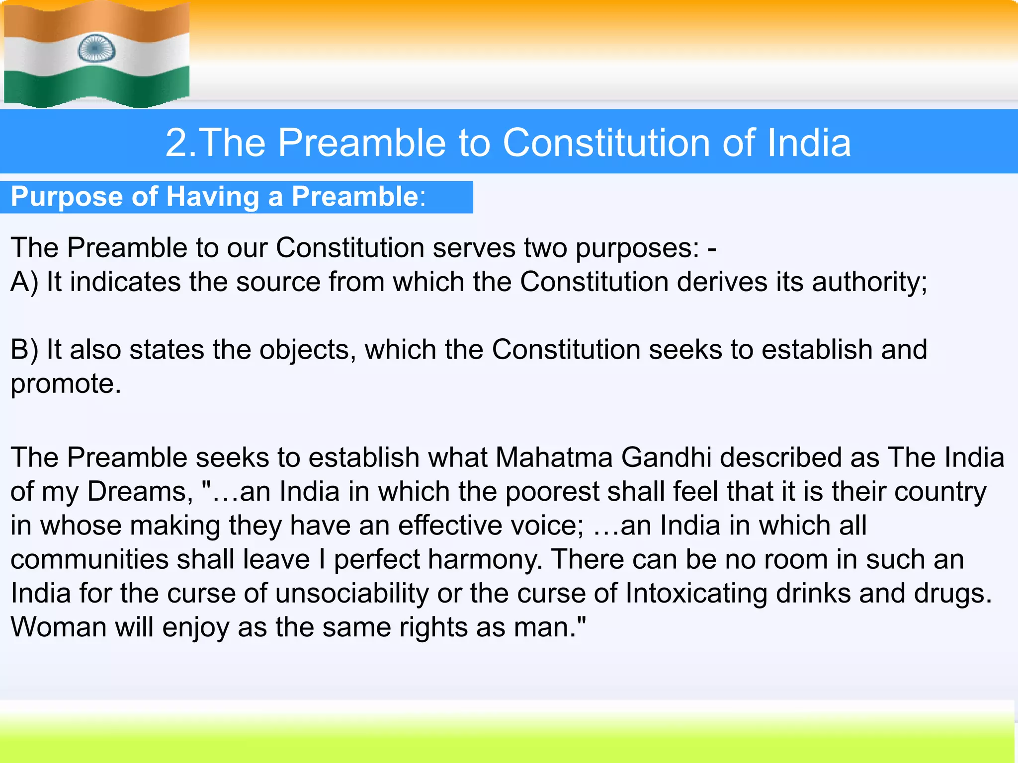 Indian constitution values and education | PDF