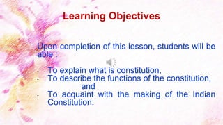 Indian Constitution - An Introduction | PPTX