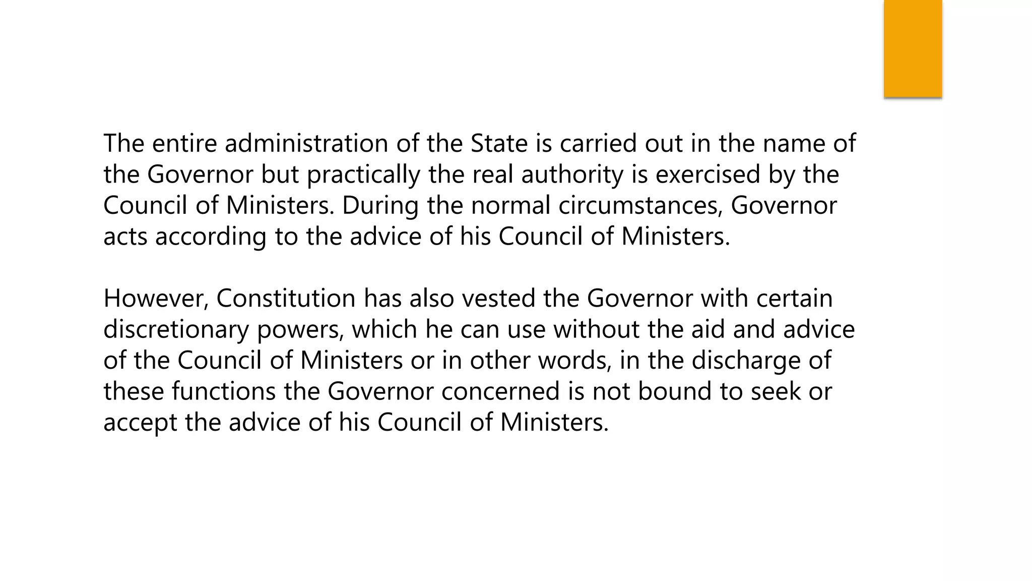 Governor's discretionary powers | PPTX | Fitness and Exercise | Healthy ...