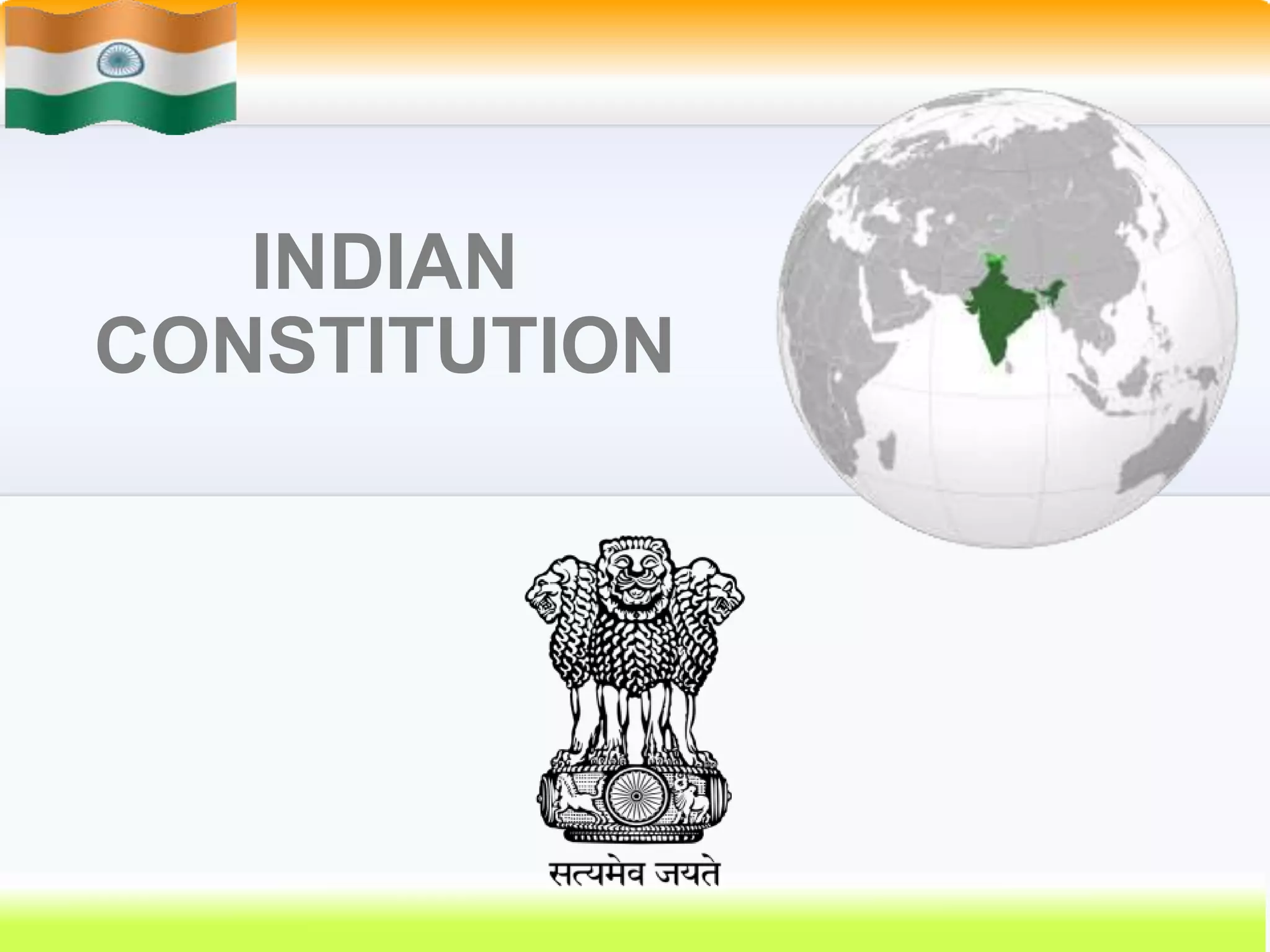 Indian Constitution and Polity of India | PPT