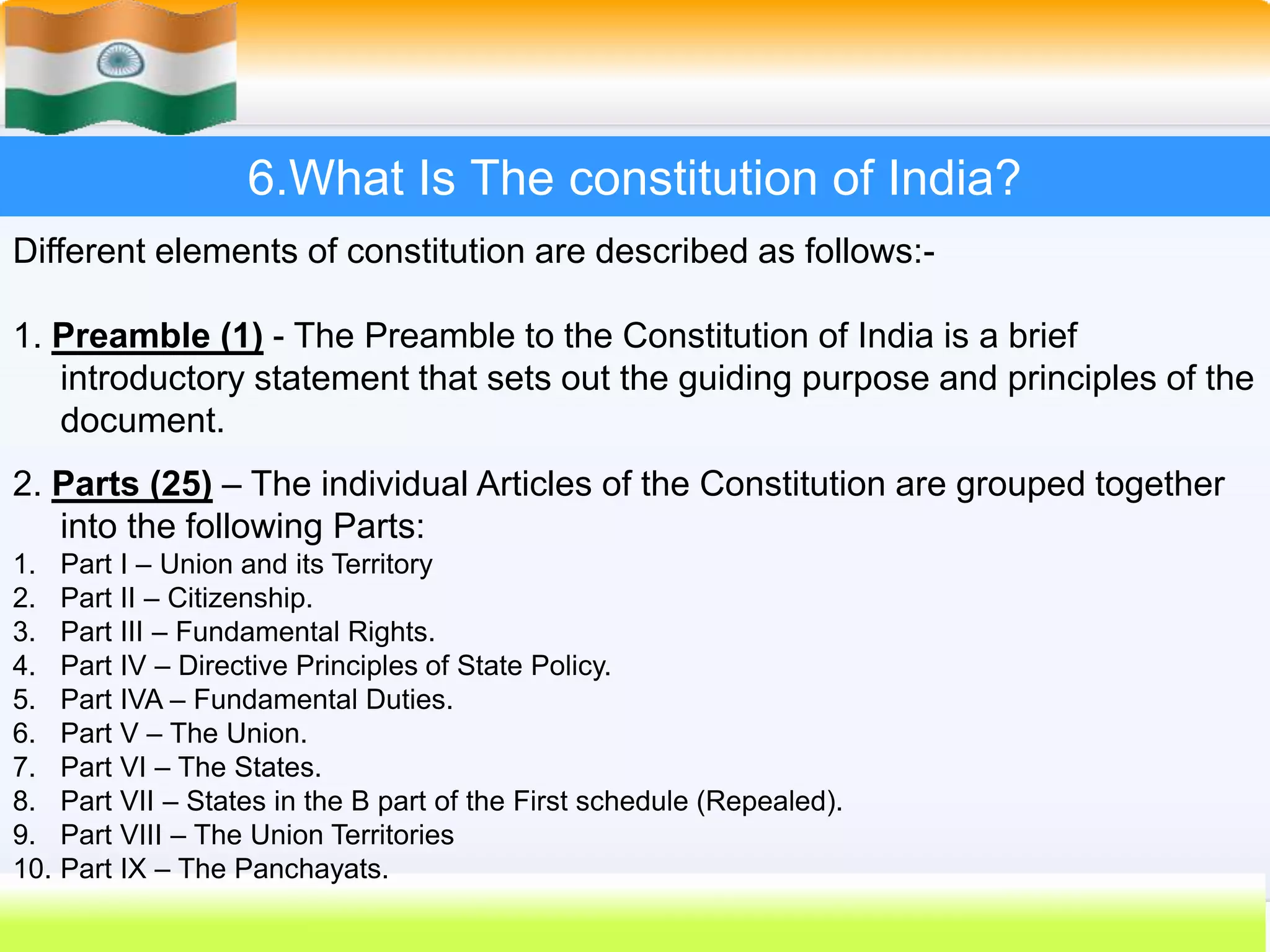 Indian Constitution and Polity of India | PPT